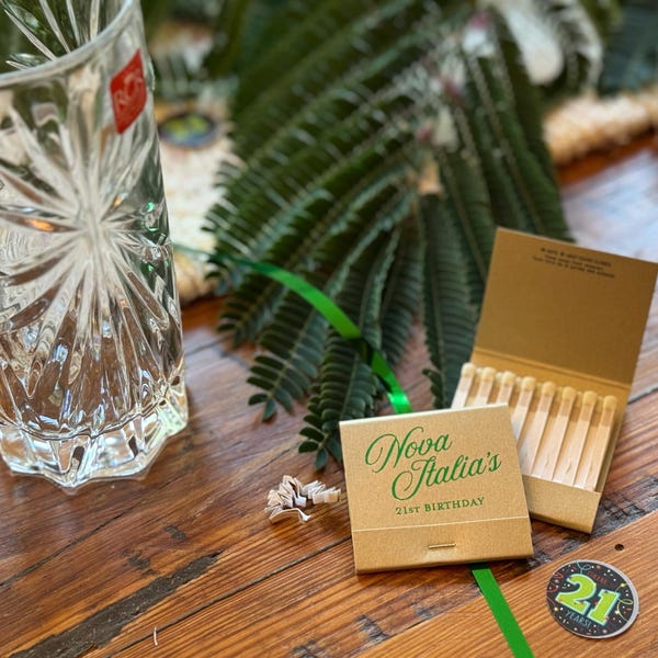 Tropical Palm Tree Matchbox - Wedding Favor Matches, Wedding Decor ...