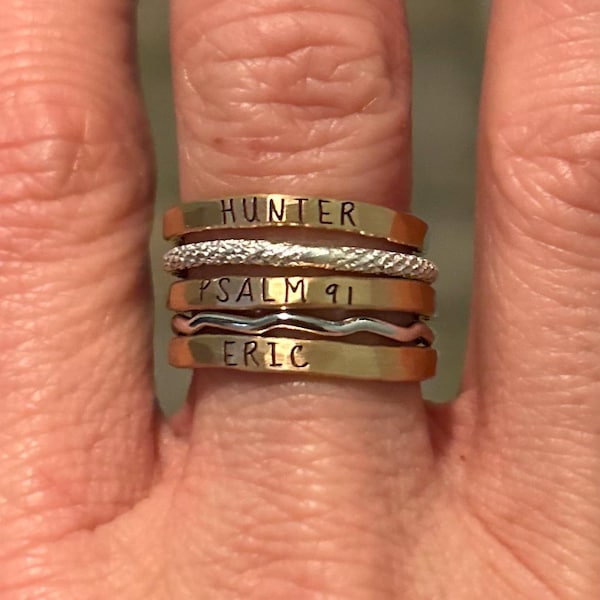 Back to School Jewelry Class Ring Set Stackable Class Rings Affordable ...