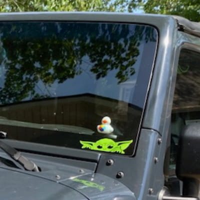 Baby Yoda Car Sticker, Grogu Decal, Baby Yoda Car Decal, Peeking Baby ...