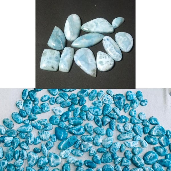Stunning Larimar Gemstone, Larimar Pear Shape Cabochon ,natural Larimar ...