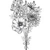 Duplicate Birth Flower Bouquet, Family Birth Month Tattoo Design, up to ...
