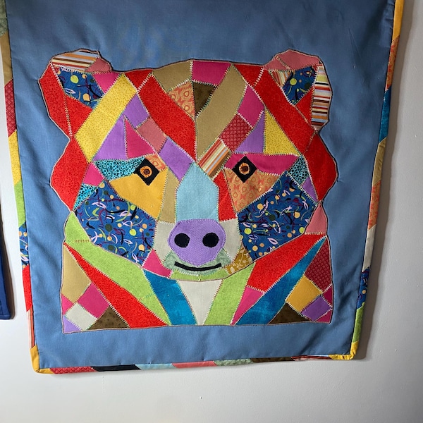 Bear Patchwork Pattern, Bear Quilt Pattern, Bear Sewing Pattern, Animal ...