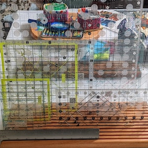 13 Slot Solid Mahogany Quilting Ruler Holder / Rack. Tabletop Model. - Etsy