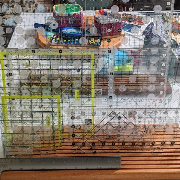 14 Slot Maple Quilting Ruler Holder, Wall Mounted Model - Etsy