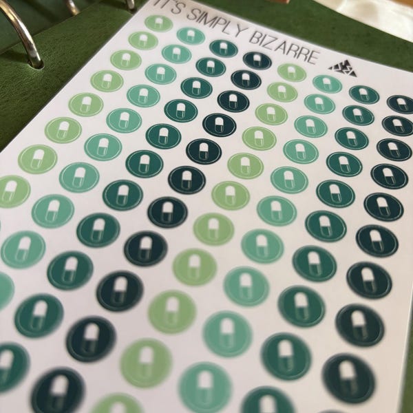 Circle Full Checklist Flag, Checklist Stickers, Standard Vertical ...