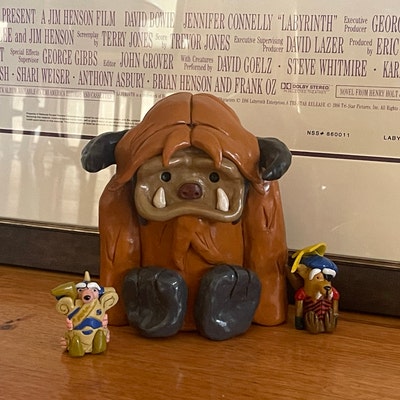 Labyrinth, Cannonball Goblin, Polymer Clay Sculpture, Small Figurine ...