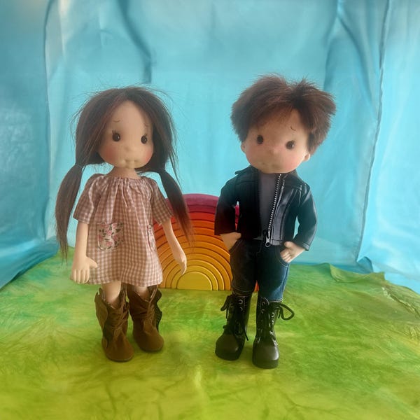 Mia Full Mobile Doll, Waldorf Doll Inspiration, Organic Cotton Doll ...