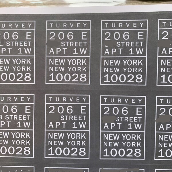 Modern Address Stickers, Return Address Labels, Set of 28 Personalized ...