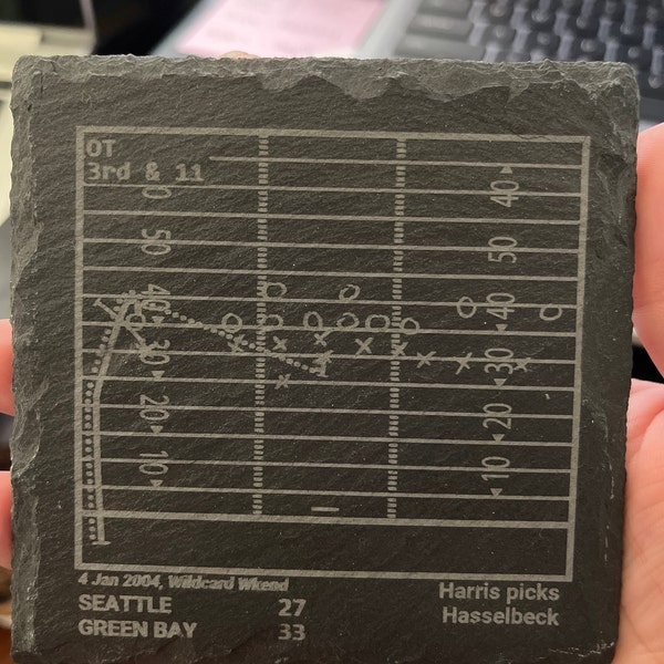 Greatest Packers Plays: Slate Coasters (set of 4) - Etsy