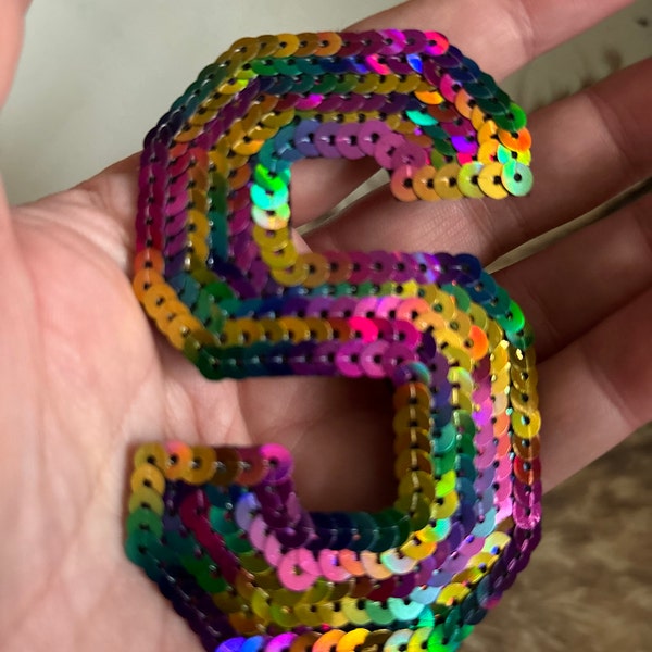NEW COLOR 3in Sequin Iron-on Letters - Etsy