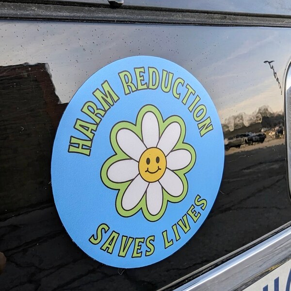 Harm Reduction Saves Lives Sticker | Addiction Recovery Bumper Sticker ...
