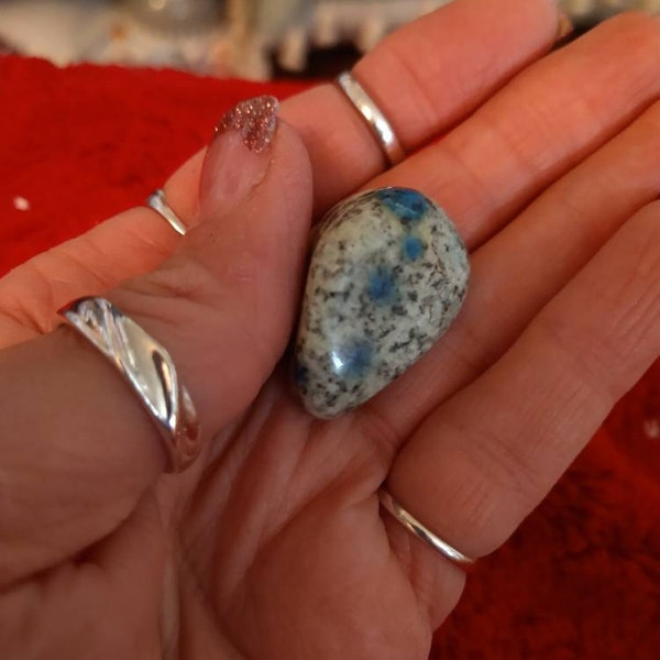 K2 Stone Tumbled - Azurite in Quartz - Tumbled K2 Blue Stone - Multiple ...