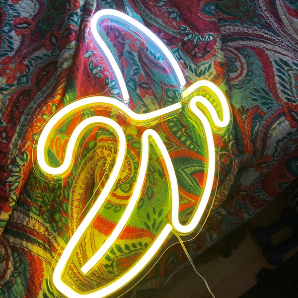Large Banana | Neon Light (LED), Sign Lights for Wall Mount Decoration ...