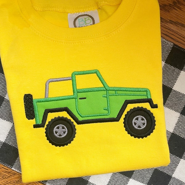 Offroad Car Applique Design. Offroad Embroidery Design. off Road Car ...