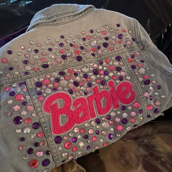 Custom Upcycled Denim Jacket: Handcrafted Cheer Mom Chenille Patch and ...