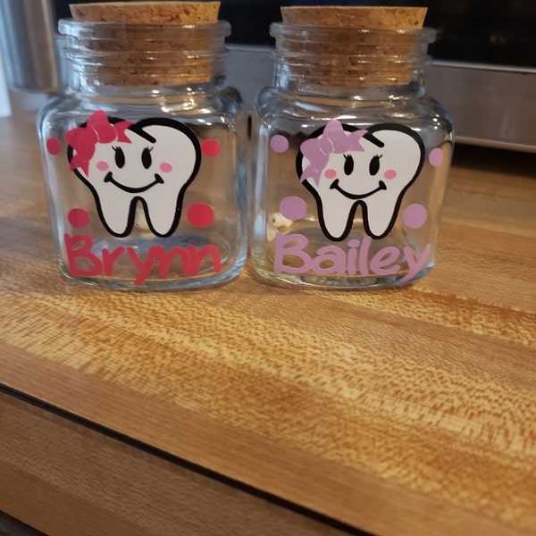 Tooth Fairy Jar, Personalized Tooth Jar, Baby Tooth Storage, Baby ...