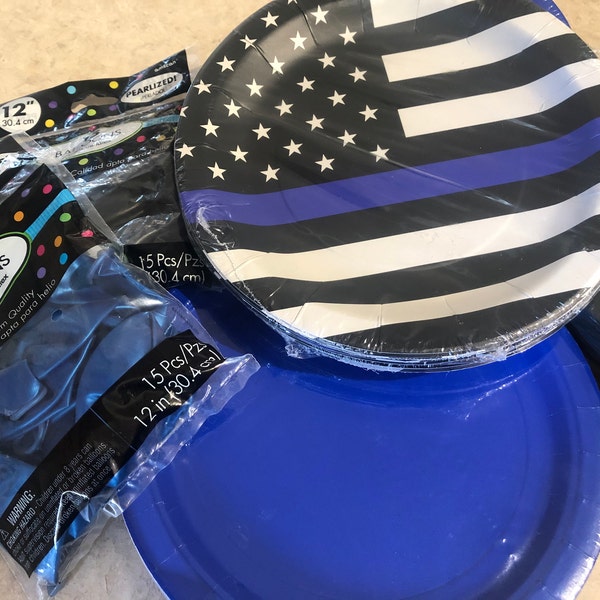 Police Party Plates | Police Officer Party Plates - Etsy
