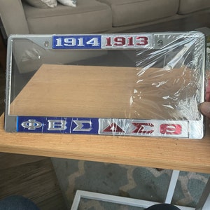 DST Delta Sigma Theta Script License Plate Silver Background Red ...