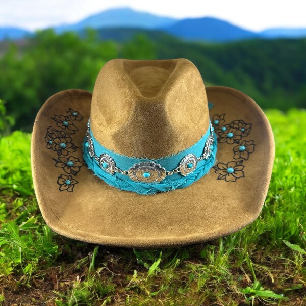 Sunflower Hat Burning Template, Burning Hat Design, Floral Hat Stencil ...