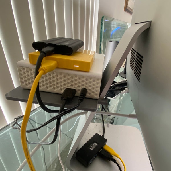 Imac Hidden Storage Shelf | 3D Printed | Office | Apple Accessory ...