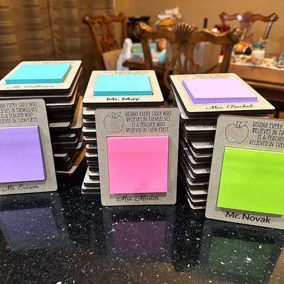 Sticky Note Holder Teacher Gift SVG File, End of Year Teacher Gift ...