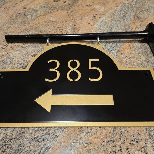 Circle Address WALL Plaque Sign, One Line Address Sign, Made in ...