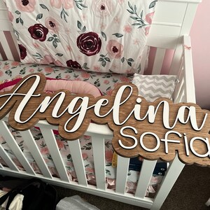 Personalized 3D Nursery Baby Name Sign Custom Wood Name Plaque ...