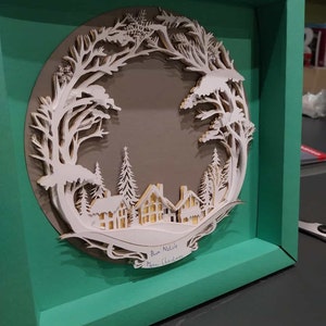 Waterfall Landscape Shadow Box SVG Template, 3D SVG Shadowbox, DIY ...