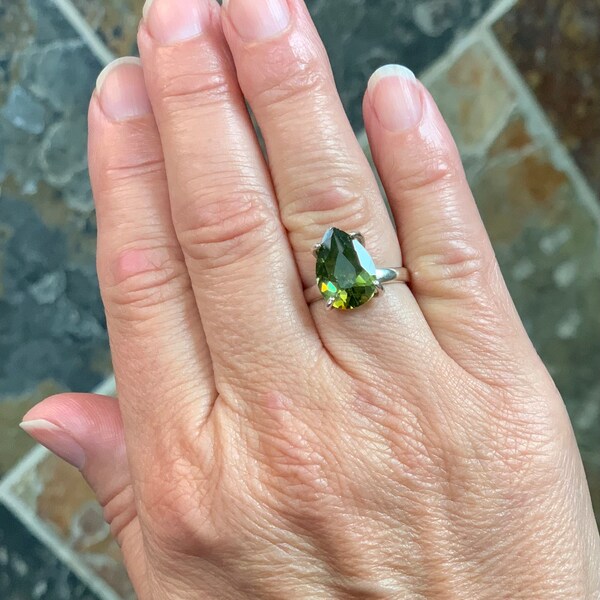 Blue Flashy Moonstone Ring, Rainbow Moonstone Ring, Flower Designer ...