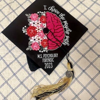 Custom psycho Path Graduation Cap Topper, Psychology Graduation Cap ...