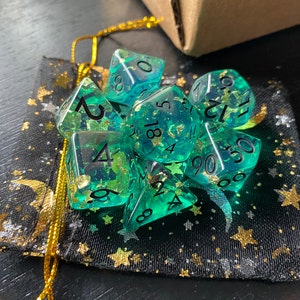 GLITTER CHARM Dnd Dice Set for Dungeons and Dragons, Pink Sparkly ...