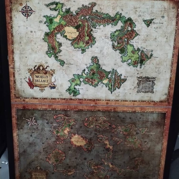 Map of the World of Ruin From Final Fantasy 6, FF6, FFVI - Large and XL ...