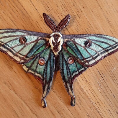 Iridescent Realistic Moth Embroidery Applique / High Quality Iron on ...