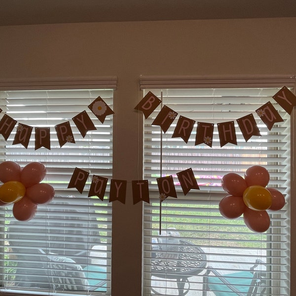 Daisy Birthday Banner: Wildflower Theme Party Decor - Etsy