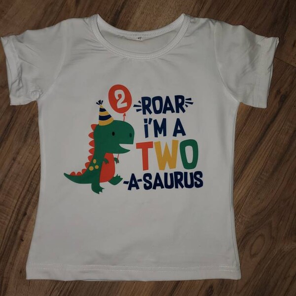 Two-a-saurus SVG PNG Cut File, Dino 2 SVG, Dinosaur Second Birthday ...