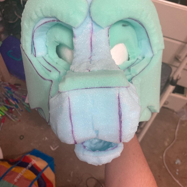 PDF TEMPLATE: Fursuit Head Base - Canine V2! Digital Download - Etsy