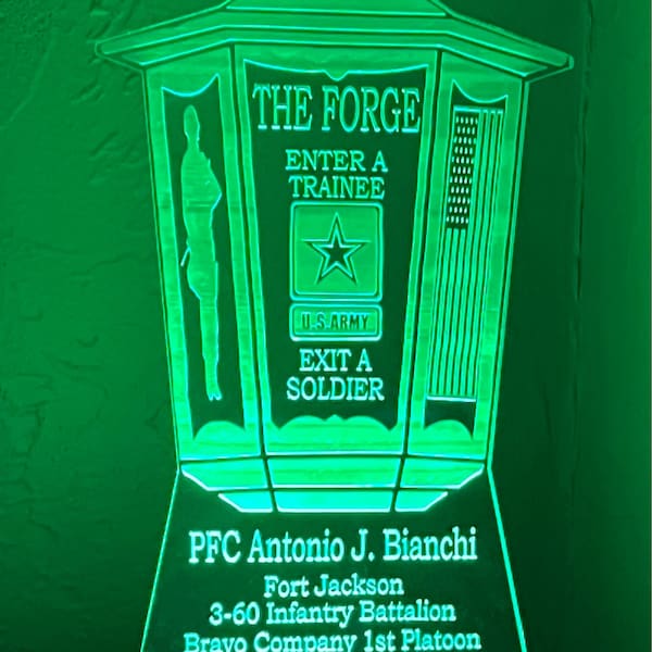 ARMY Forge Candle Style LED Acrylic Personalized Light - Etsy