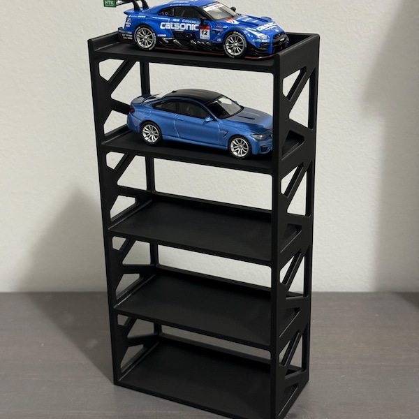 V2 6 Car Tilted Bburago 1:43 1/43 F1 Formula 1 Race Car Display Stand W ...