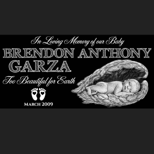 Personalized Granite Baby Headstone: Engraved Grave Marker - Etsy