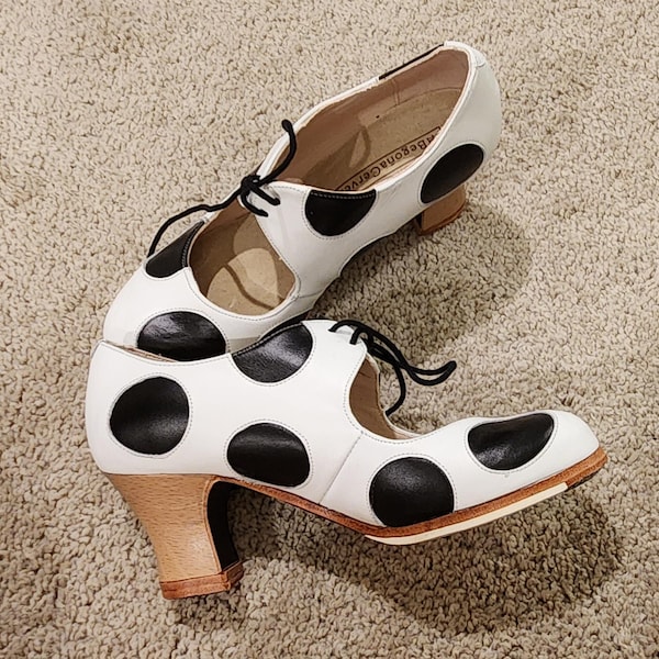 Flamenco Shoes Professionals Brand New Candor Black Leather Suede ...