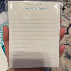 Personalized Notepad A Note From Elegant Script Notepad - Etsy