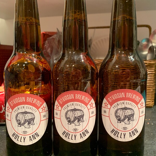 Personalised Home-brew, Brewing Sticky Labels - Summerville Design - Etsy