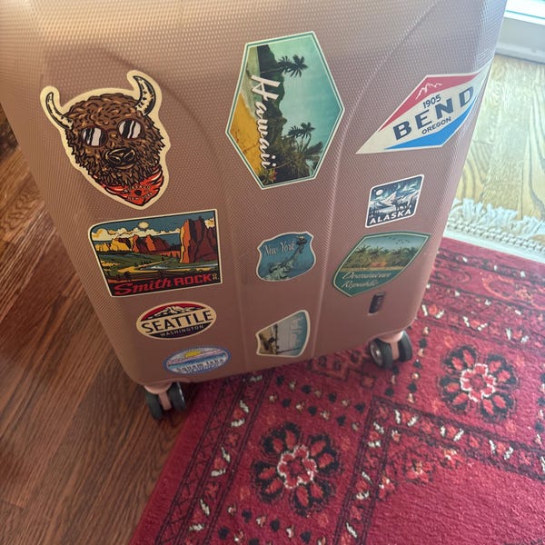 Personalizable Travel Stickers Pack, Vintage-style Travel Gift, Decals ...