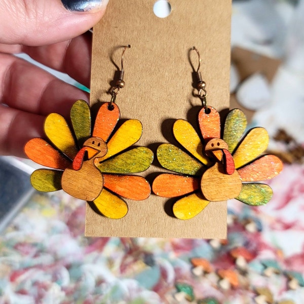 Turkey Earring SVG - Glowforge Ready - SVG Only - Thanksgiving - Fall ...