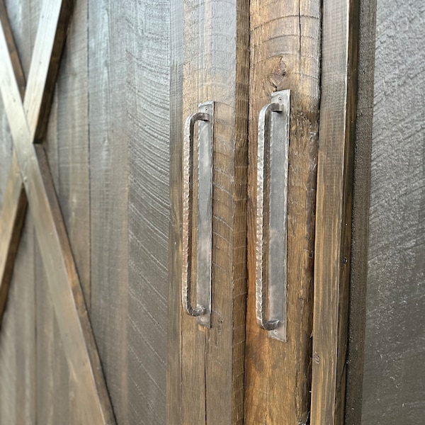 Wrought Iron Rustic Door Handle. Hand Forged Drawer Handle. Door Pull ...