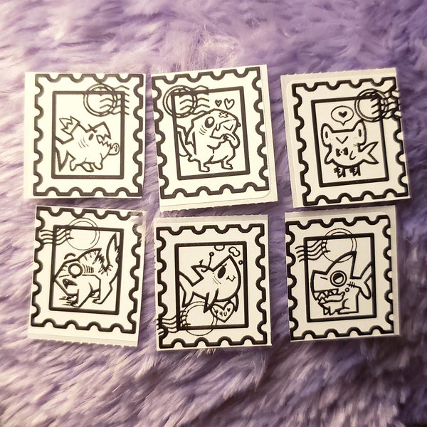 Shark Stamp Sticker Set - Etsy
