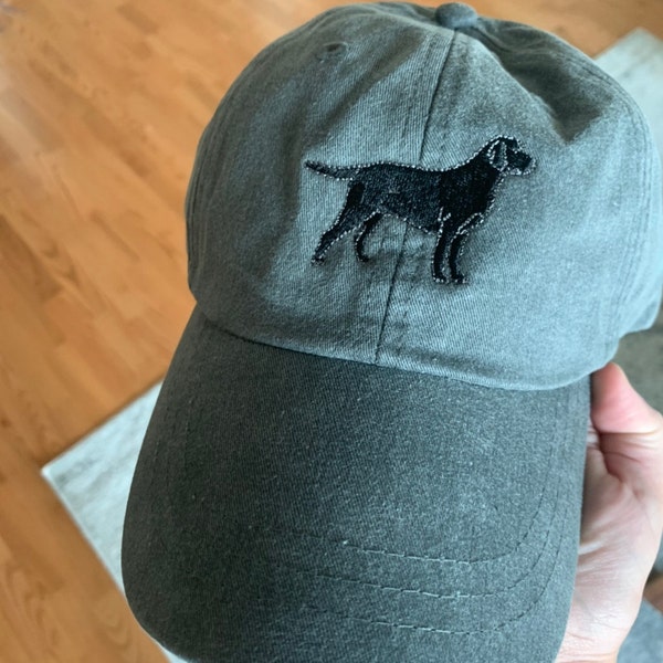 Black Labrador Retriever Dog Hat Embroidered Men Women Mom Dad Cap ...