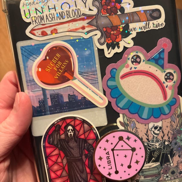 Sucker for Villains Lollipop Heart Clear Matte Sticker | Bookish Merch ...