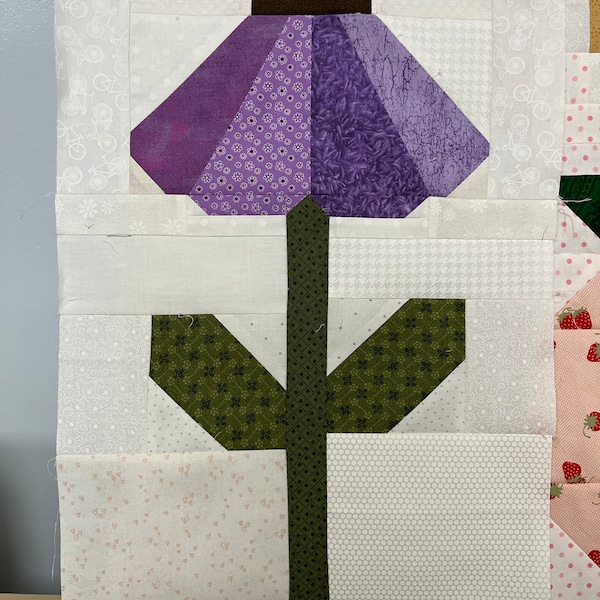 Echinacea Quilt Block PDF Pattern by Woollypetals - Etsy