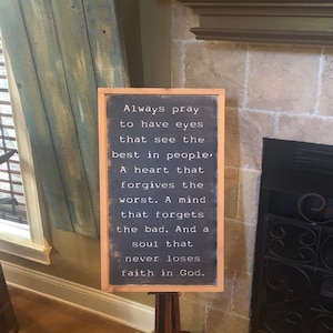 Always Pray Framed Home Decor Wooden Sign Christian - Etsy